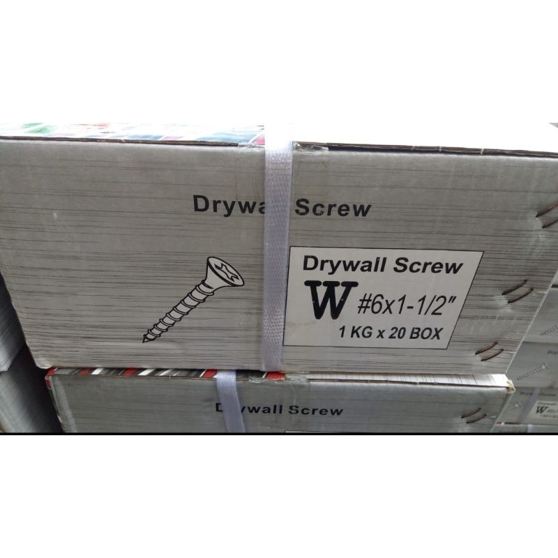 Jual Skrup Drywall W kiloan ukuran 6x 1 1/2", perkotak 1kilogram, skrup ...