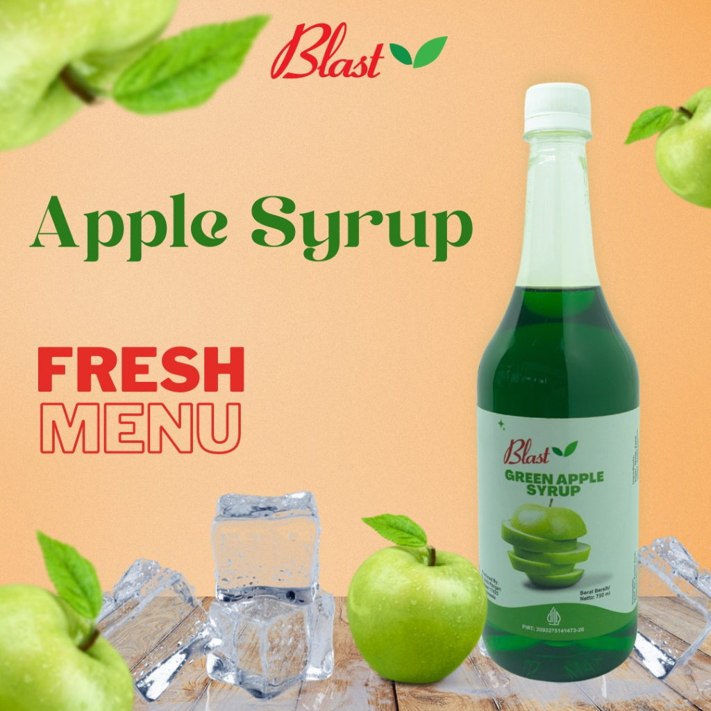 Jual Syrup Buah Rasa Apel 750 ml (1kg) | Shopee Indonesia
