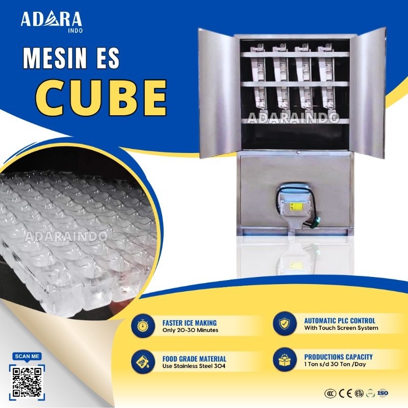 Jual Mesin Es Cube Kristal 1 Ton per hari | Shopee Indonesia