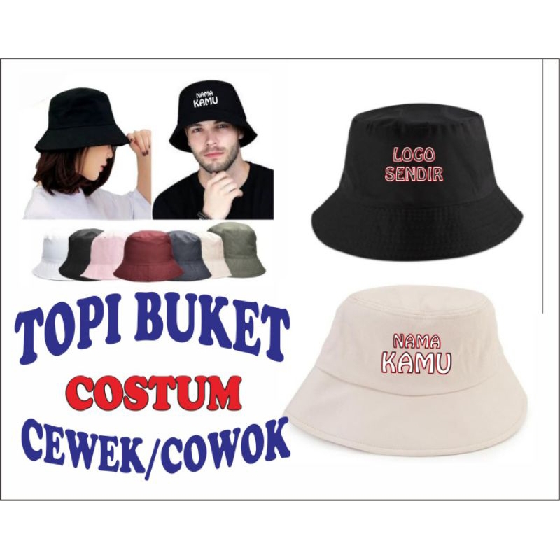 Jual topi buket costum satuan logo sendiri atau nama kamu cocok untuk ...
