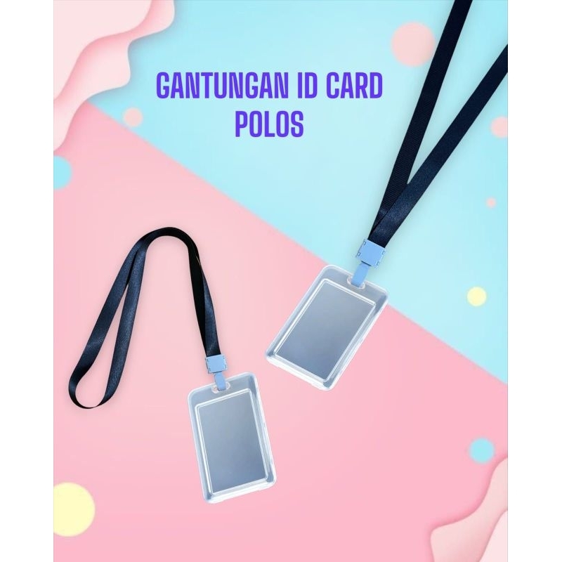 Jual GANTUNGAN ID CARD POLOS (TALI HITAM) | Shopee Indonesia