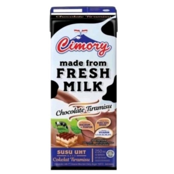Jual Cimory fresh milk susu uht 250ml chocolate tiramisu | Shopee Indonesia