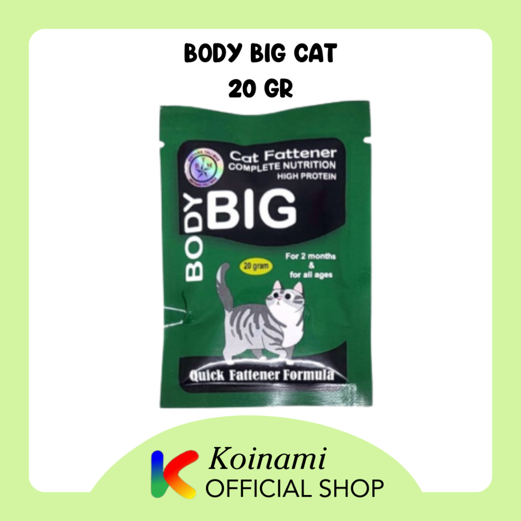 Jual BODY BIG CAT 20gram / PENGGEMUK KUCING / VITAMIN BULU KUCING / CAT ...