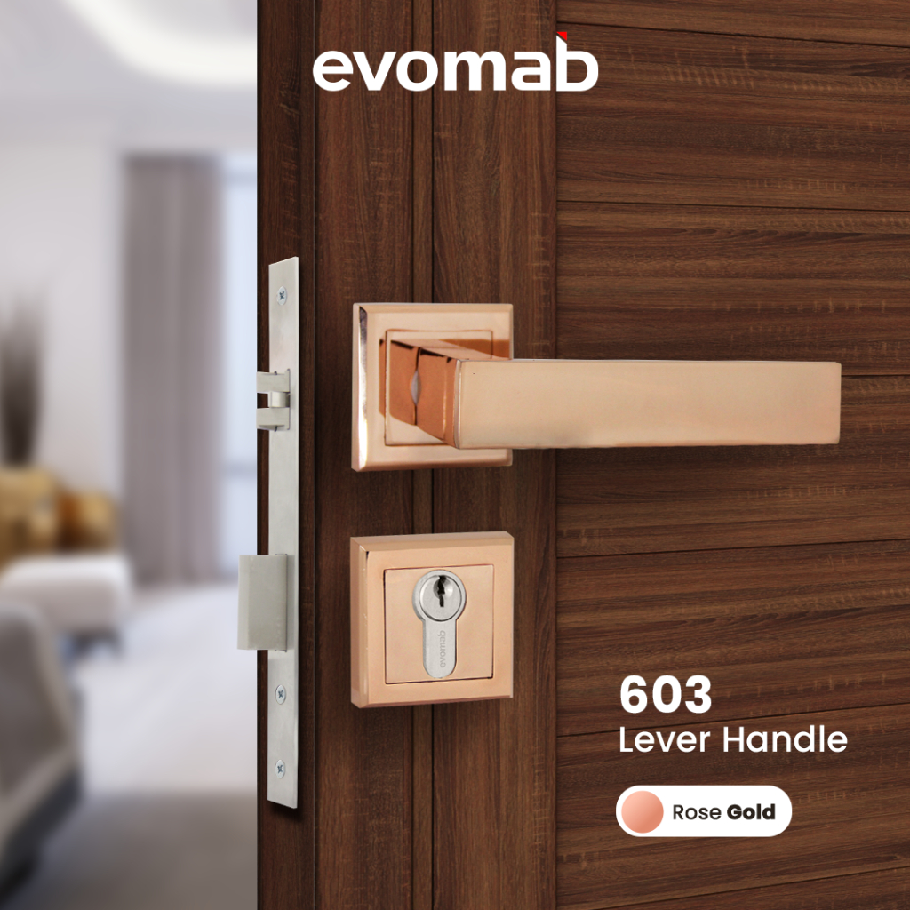 Jual Lever Handle Pintu 603 - Matte Black - Rose Gold | Shopee Indonesia