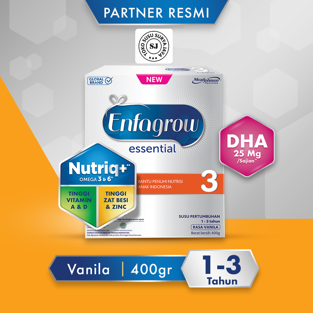 Jual Enfagrow Tahap 3 Essential Vanila 400 gr | Shopee Indonesia