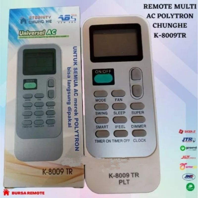 Jual Remote AC / Remote Aircon POLYTRON Multi All Type K-8009 TR ...
