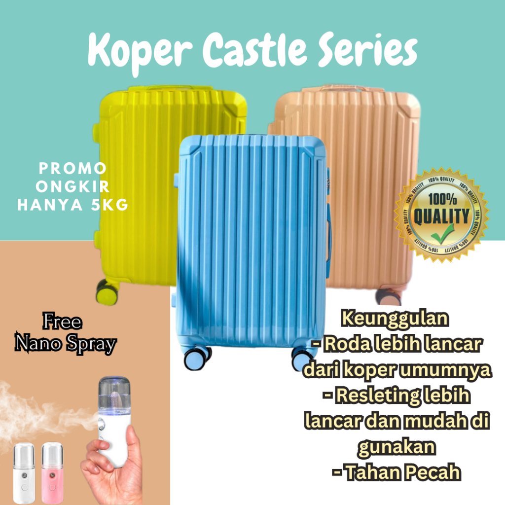 Jual Koper Luxes Kabin Bagasi Travel Castle Series Suitcase Kuat Tahan ...