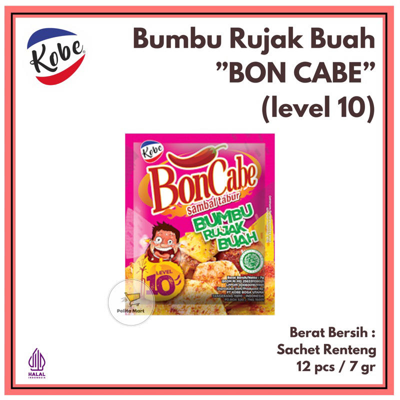 Jual BON CABE Sambal Tabur Bumbu Rujak (Renteng isi 12 sachet @ 7 gr ...