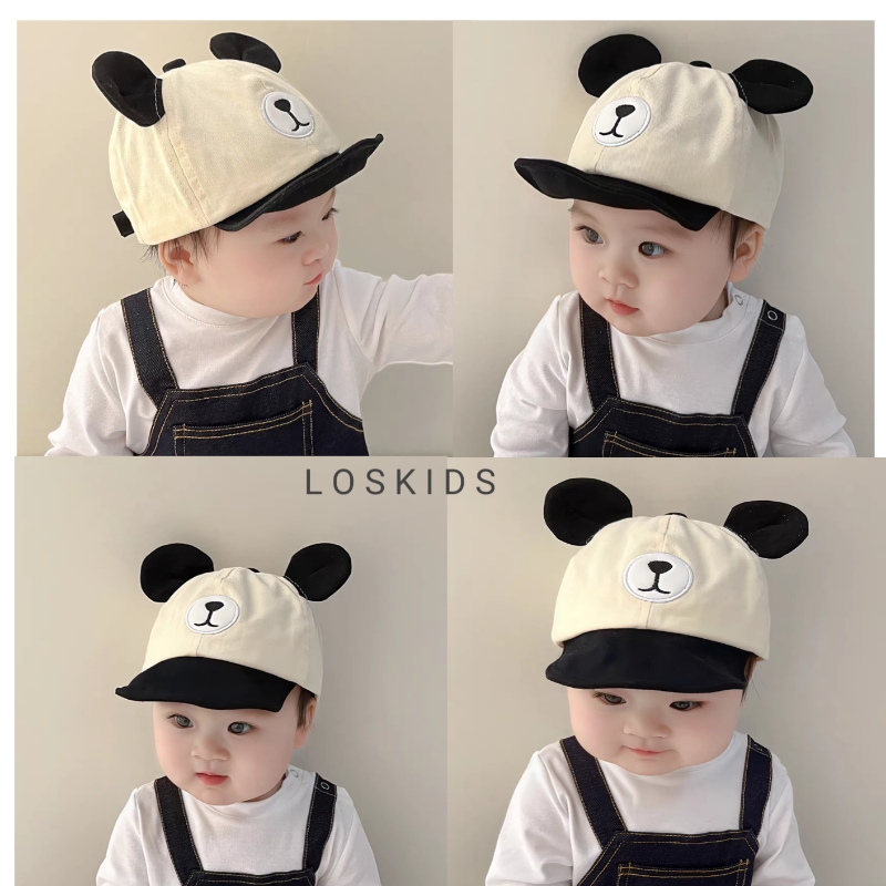 Jual Bayi memuncak topi musim semi dan musim gugur bayi kartun beruang ...