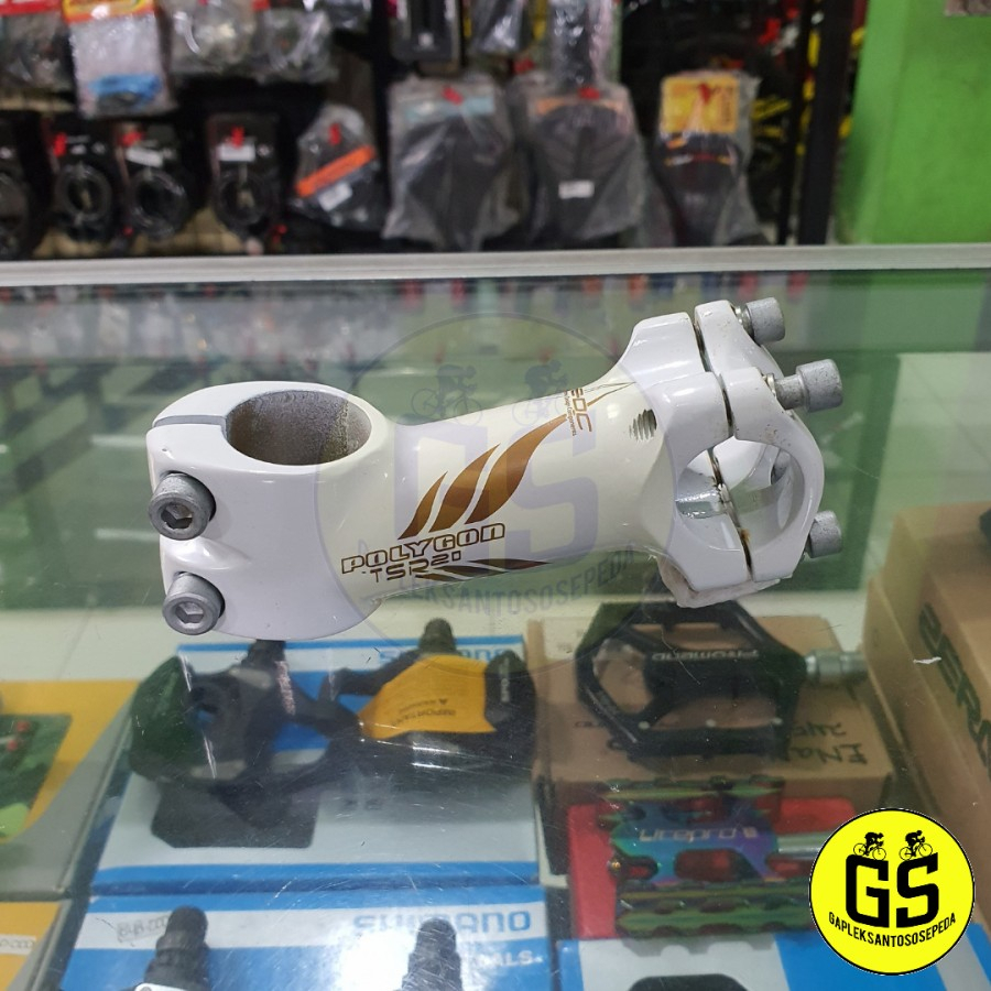 Jual Handle Stem Sepeda Polygon Stem TSR20 White Gold | Shopee Indonesia