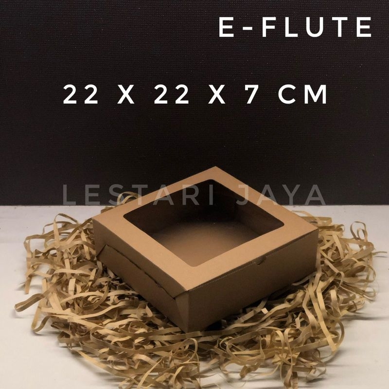 Jual Box Kardus E-Flute Coklat Window Untuk Packaging Olshop Sovenir ...