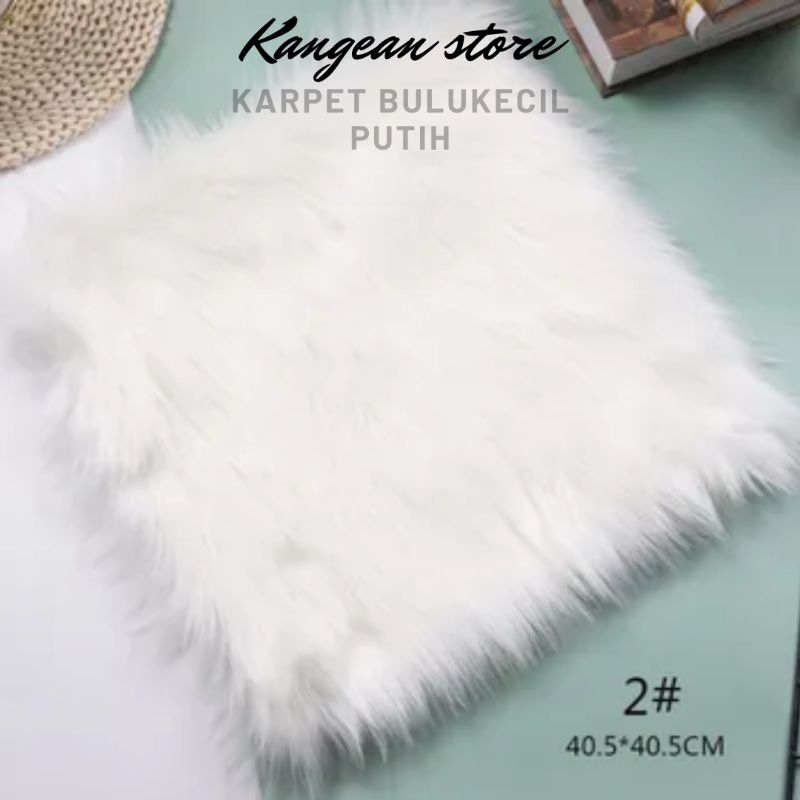 Jual karpet bulu putih korea mini ukuran 20x30 dan 40x40 cm untuk alas ...