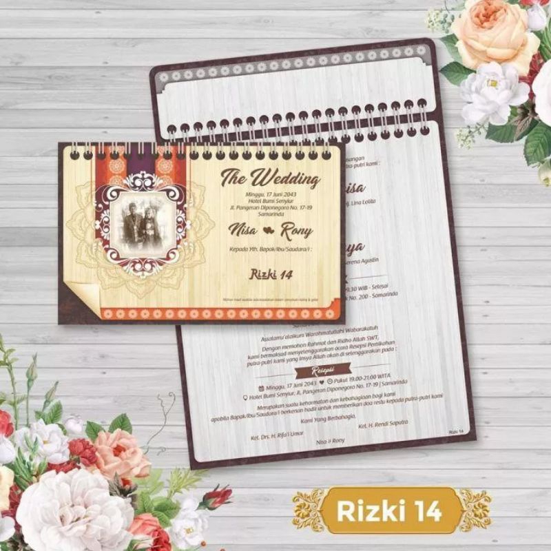 Jual undangan nikah murah // undangan pernikahan rizki 14 // undangan ...