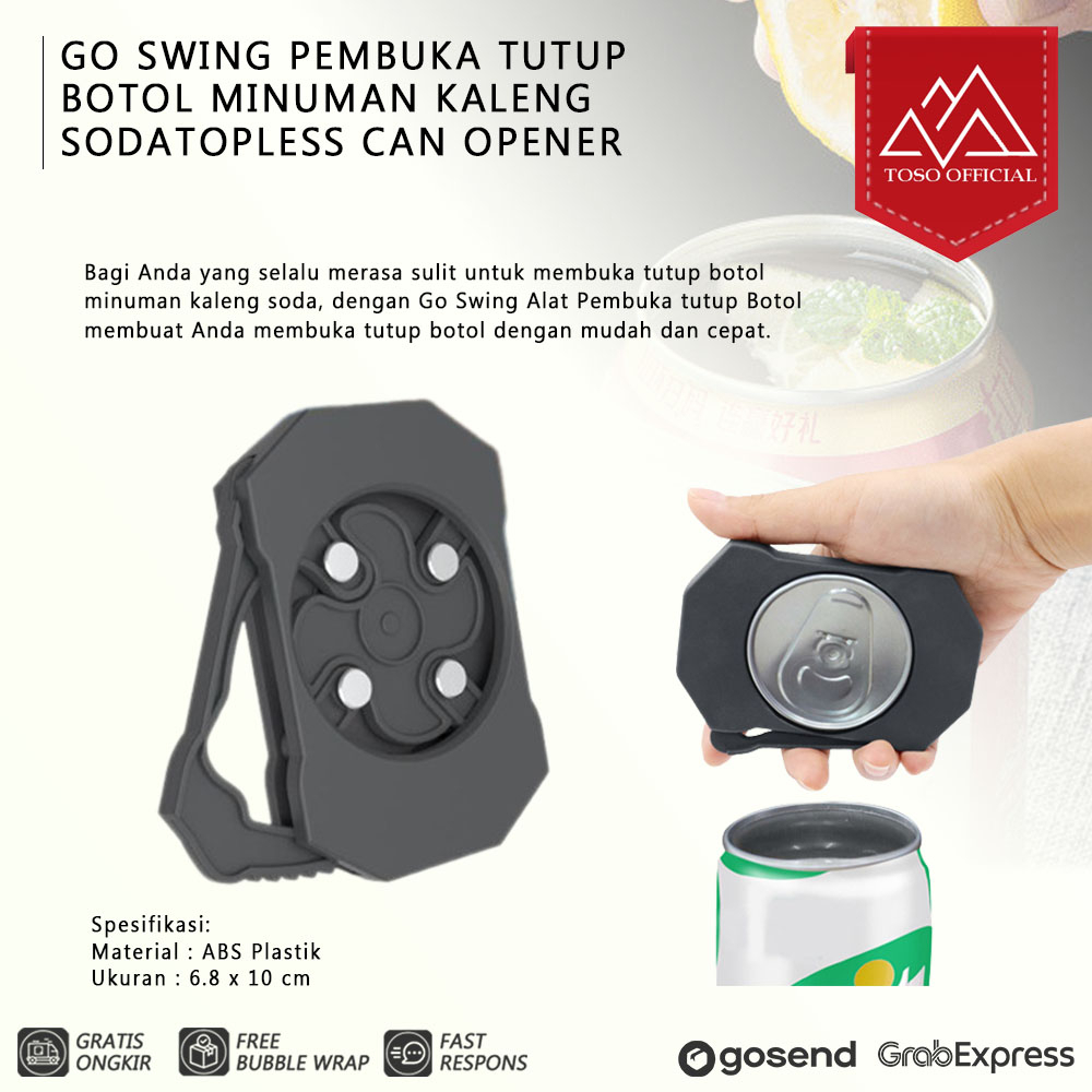 Jual GO SWING PEMBUKA TUTUP BOTOL MINUMAN KALENG SODA TOPLESS CAN ...