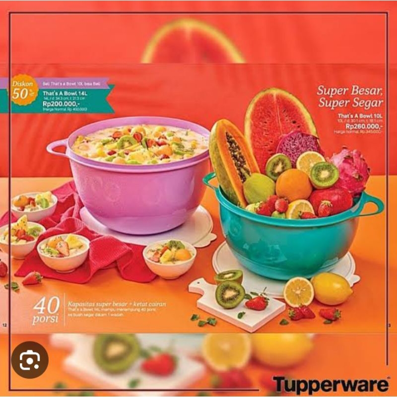 Jual Mega thats a bowl tupperware / bowl tupperware 14 liter & 10 liter | Shopee Indonesia