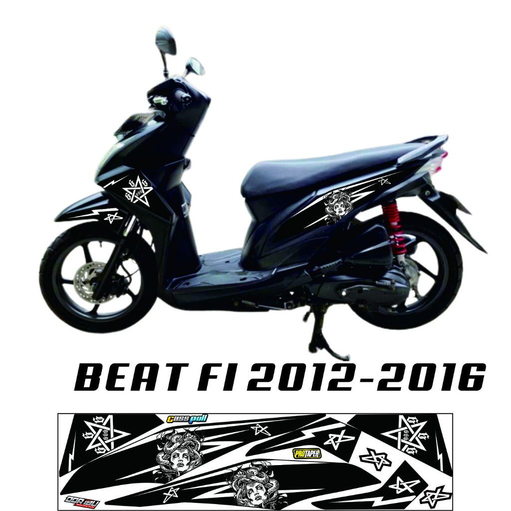 Jual STIKER BEAT 2013 2014 STRIPING MEDUSA MOTOR BEAT FI VARIASI / LIS ...