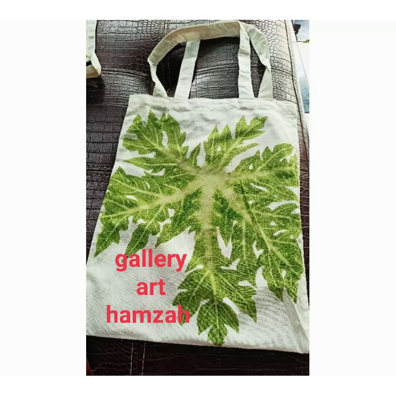 Jual totebag tas ecoprint 25x35 | Shopee Indonesia