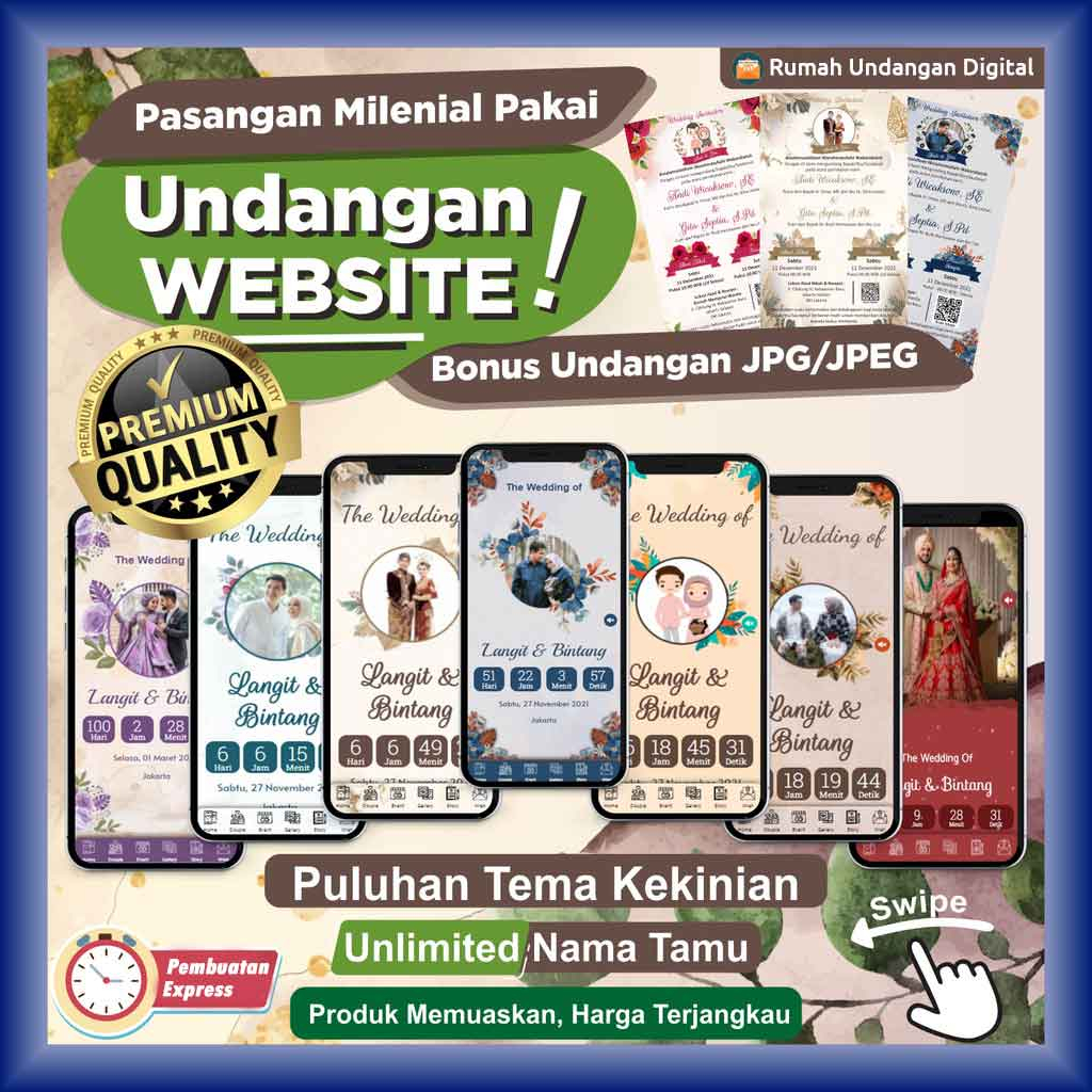 Jual Undangan Digital Website/Web/Link Tema 2025 + Free Undangan JPG ...