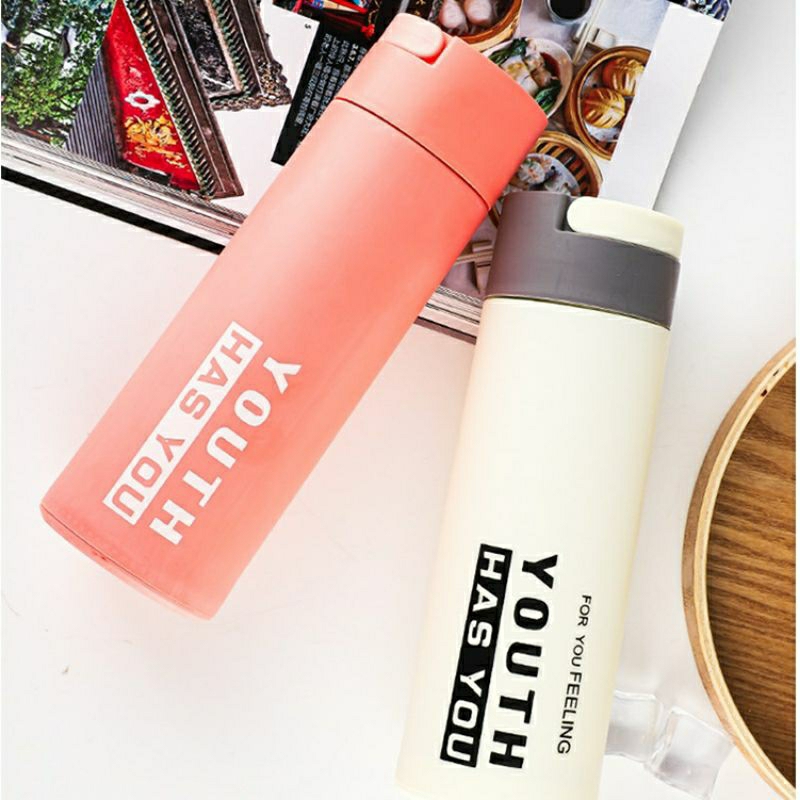 Jual Tumbler Botol Minum Kaca Youth Has You 450ml | Shopee Indonesia