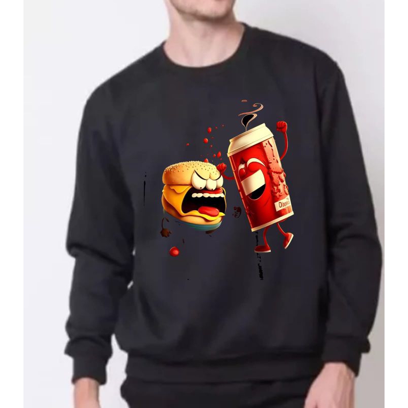 Jual Sweater Keren Berkelas - Sweater Keren Gambar Burger dan soda ...