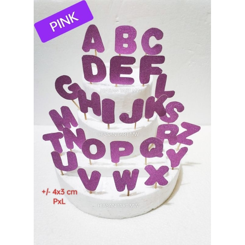 Jual U-Z Topper Kertas Glitter Huruf Abjad Nama U-Z | Shopee Indonesia