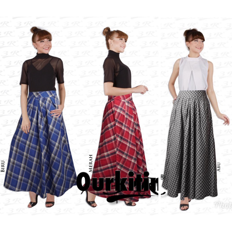 Jual ROK FLANEL PANJANG MOTIF allsize fit xxl / ROK / ROK WANITA / ROK ...