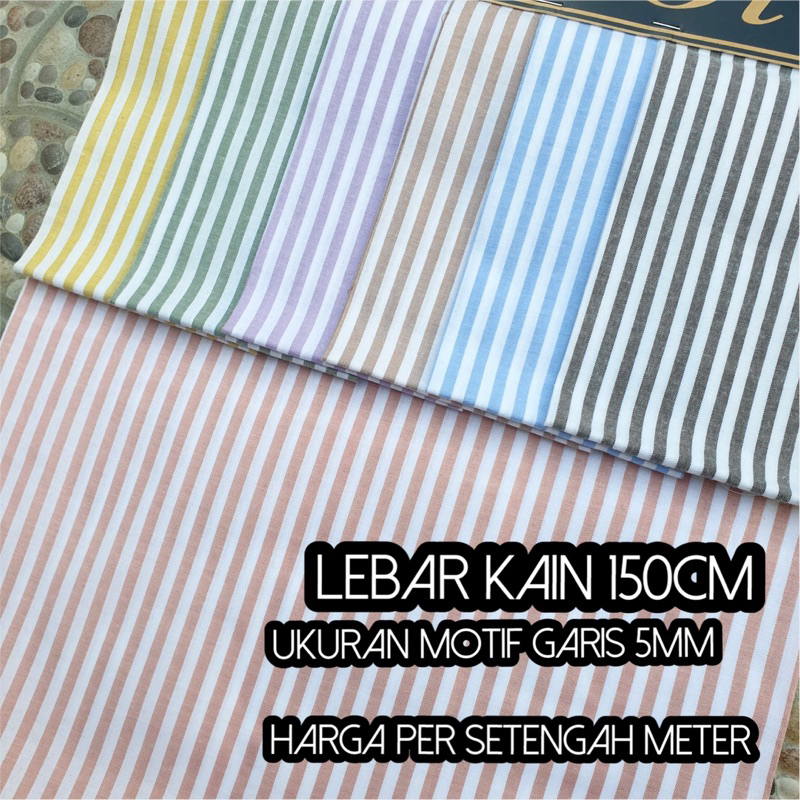 Jual Kain Yarndyed Motif Garis / Stripe / Salur 5mm | Shopee Indonesia