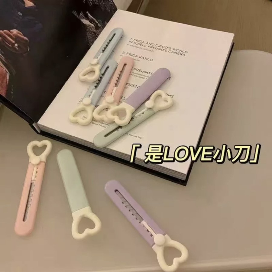 Jual Cutter Kertas Cute Pisau Korean Style Cutter LOVE CANDY Mini ...