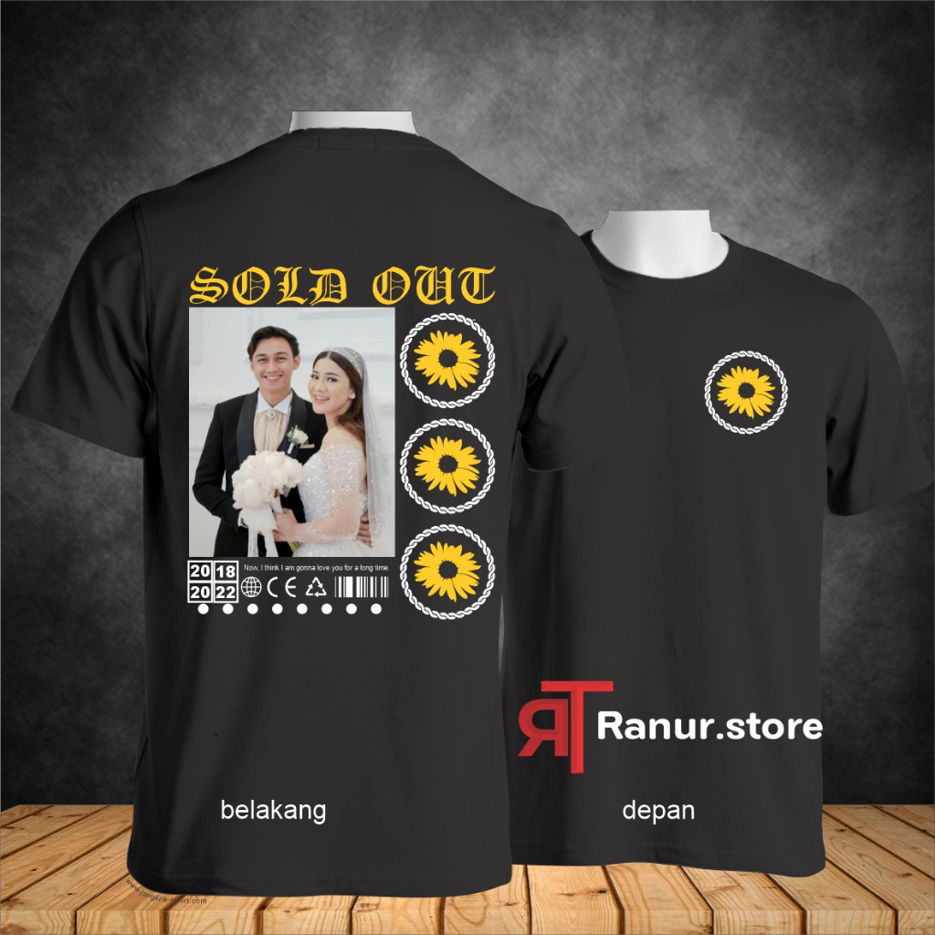 Jual Sablon Kaos pakai foto sendiri, Baju custom, pakain bucin, kaos combet 30s premium tidak ...