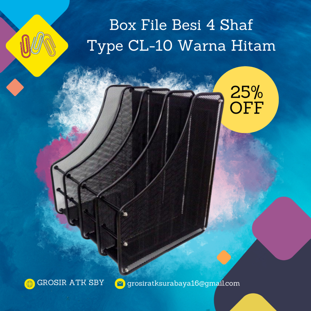 Jual Box File Besi 4 Shaf Type CL-10 Warna Hitam | Shopee Indonesia