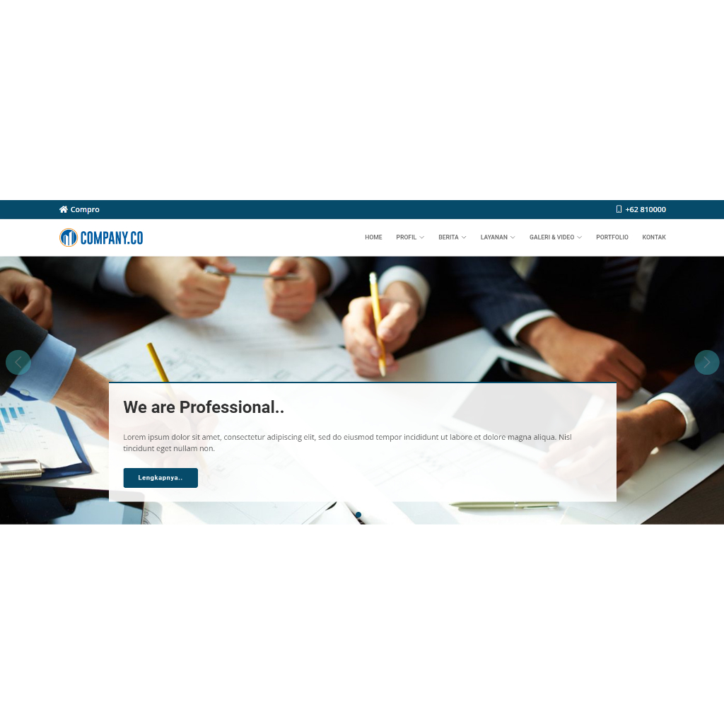 Jual Sources Code Web Company Profile Perusahaan Profesional 2 Dengan ...