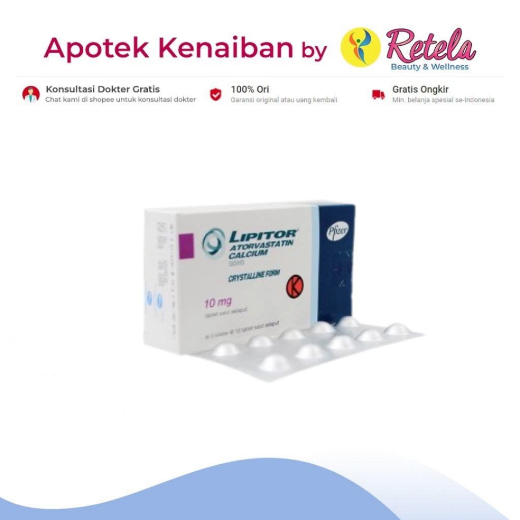 Jual LIPITOR 10MG 1 STRIP 10 TABLET | Shopee Indonesia