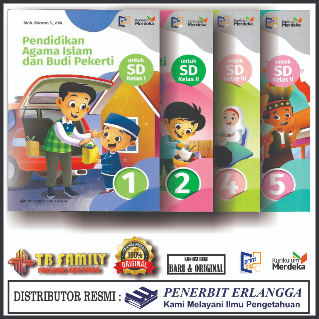 Jual PAI Pendidikan Agama Islam SD Kelas 1 2 3 4 5 6 KURMER Kurikulum Merdeka Penerbit ERLANGGA ...