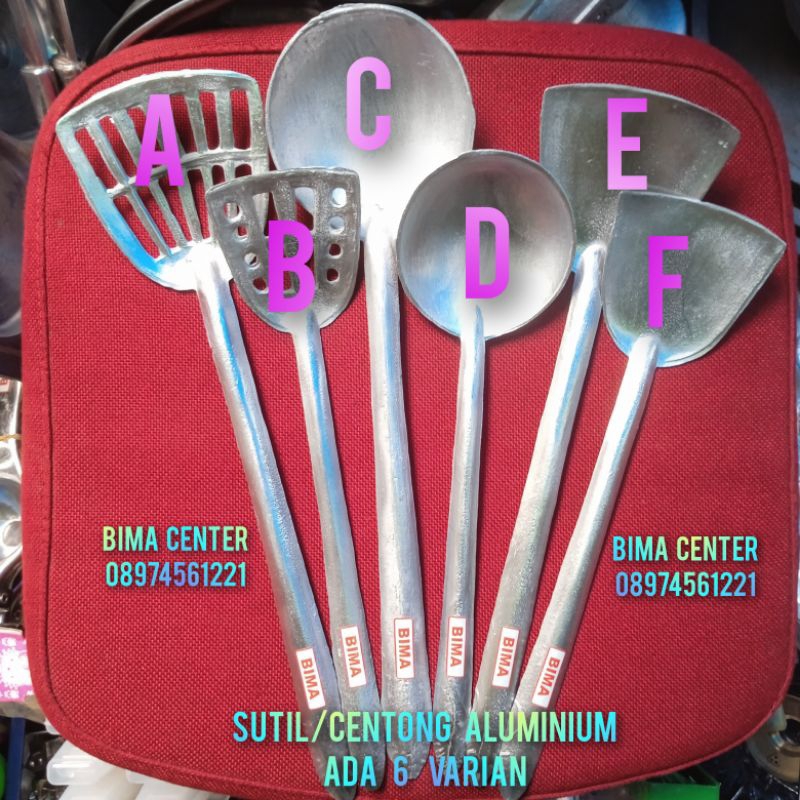 Jual [BIMA CENTER] Sutil/Spatula/Sodet & Centong/Irus Bahan Aluminium ...