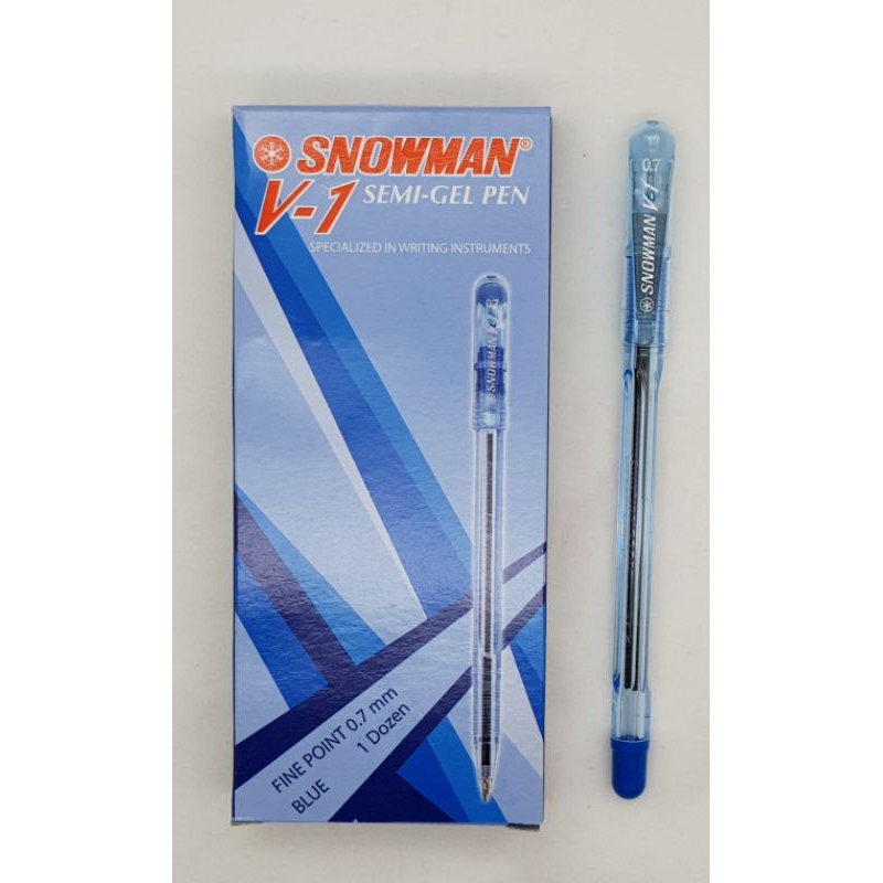 Jual PULPEN BALLPOINT SNOWMAN_V1 0.7mm (1 pak isi 12 biji) | Shopee ...