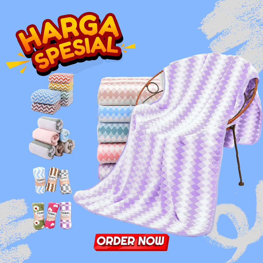 Jual HARGA SPECIAL PAKET 5 PCS HANDUK DEWASA UK 70 X 140 CM BAHAN MICROFIBER | Shopee Indonesia