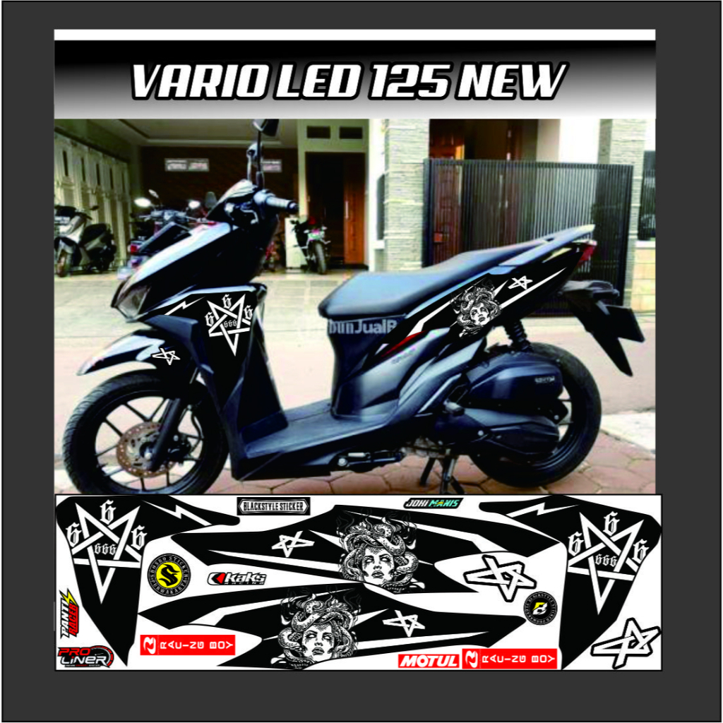 Jual STIKER STRIPING MOTOR VARIO LED 125 BARU 2018-2020 VARIASI VARIO LED 125 / 150 VARIASI ...