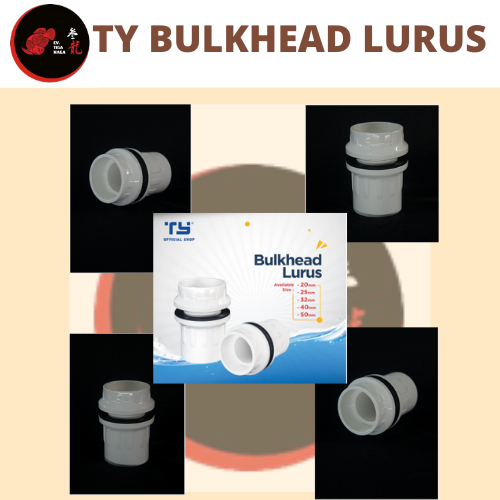 Jual TY BULKHEAD LURUS FITTING VAULT PIPA PIPE U - PVC | Shopee Indonesia