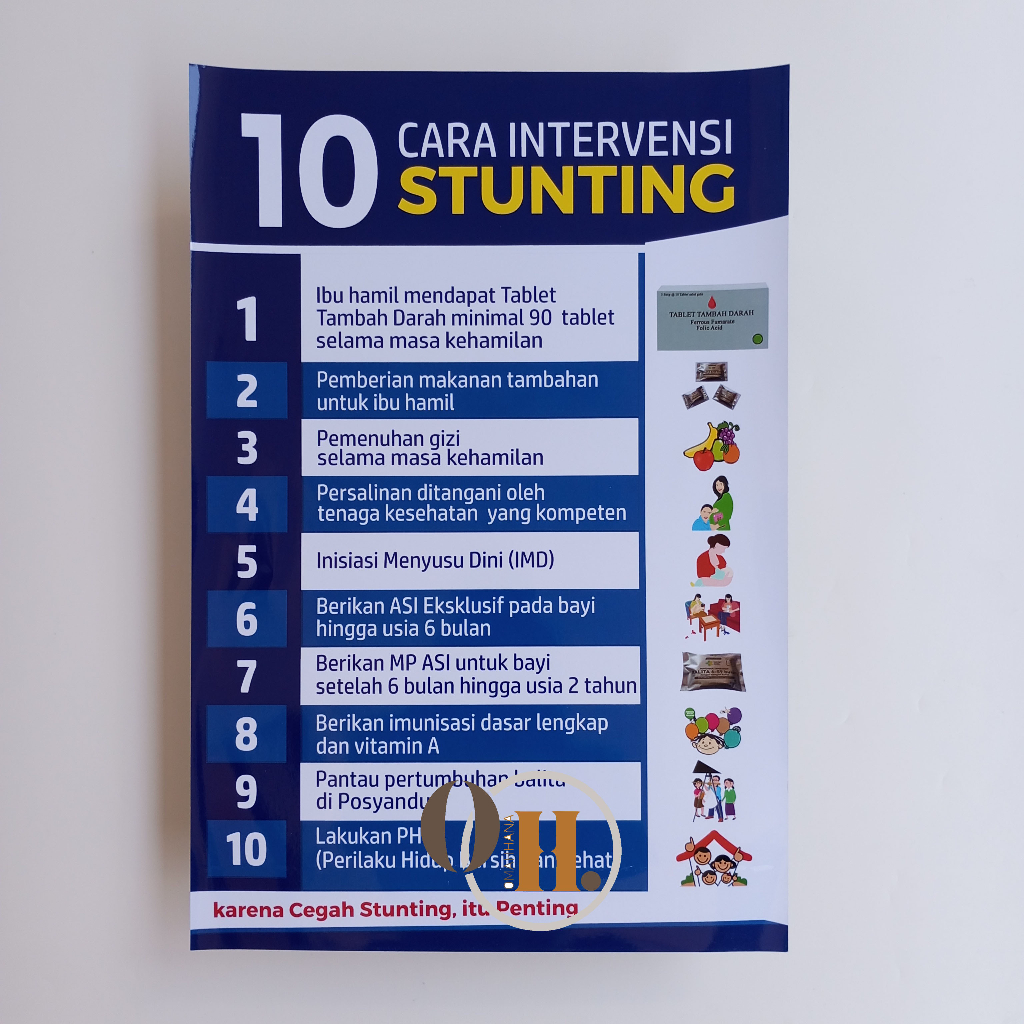 Jual Poster 10 Cara Intervensi Stunting - Poster Gizi - Poster ...