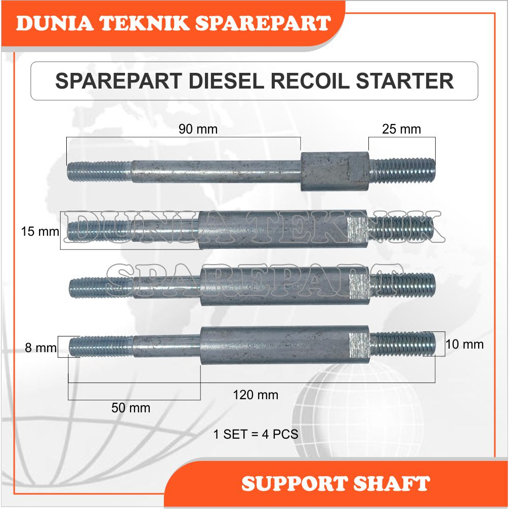 Jual SUPPORT SHAFT (SPAREPART UNTUK DIESEL RECOIL STARTER) | Shopee ...