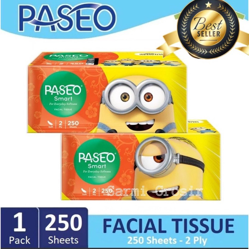 Jual PASEO SMART FACIAL TISSUE 250s , 2 PLY (2 pack) | Shopee Indonesia