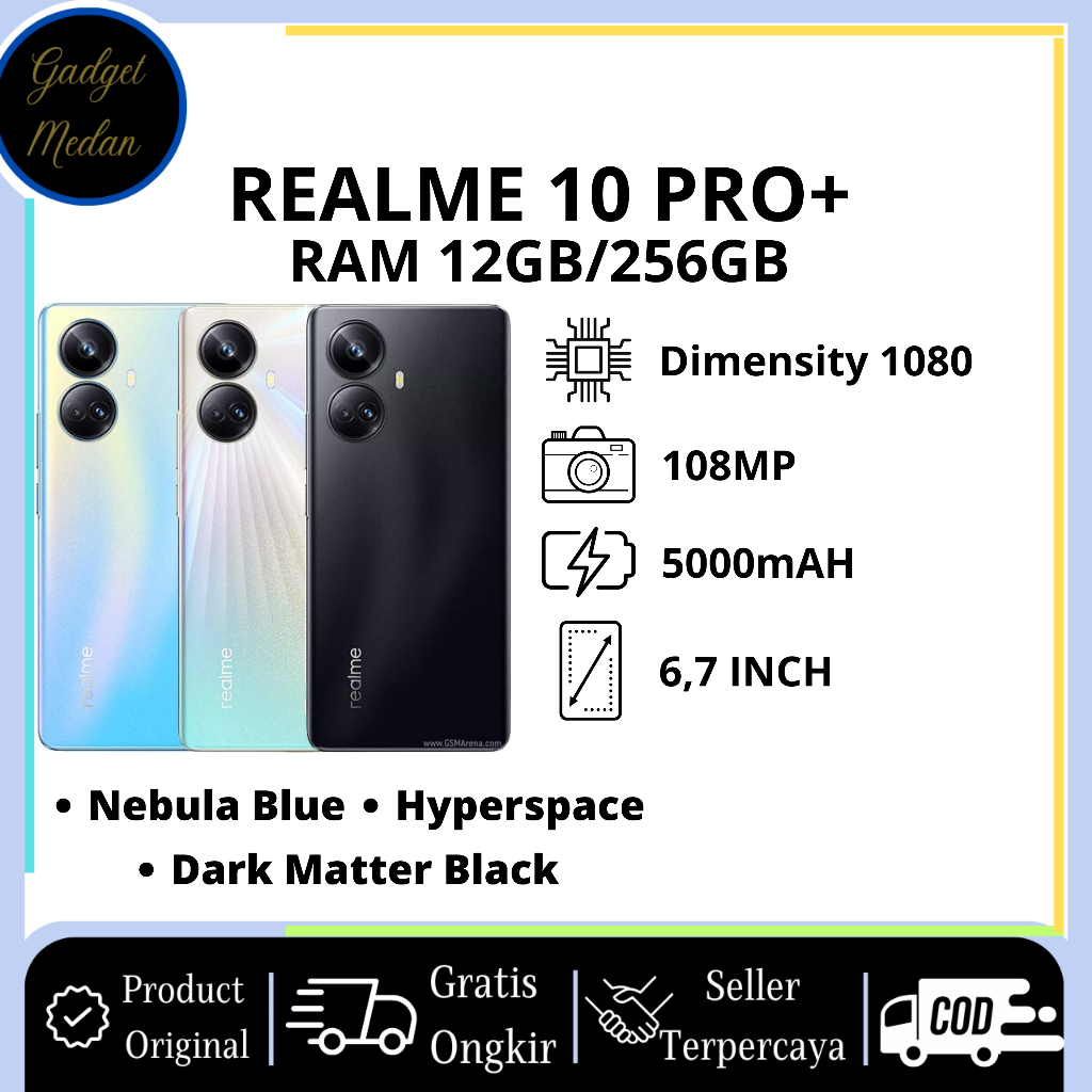Jual HP Realme 10 PRO 5G RAM 8/128| 8/256 & Realme PRO+ 5G 12/256|GB ...