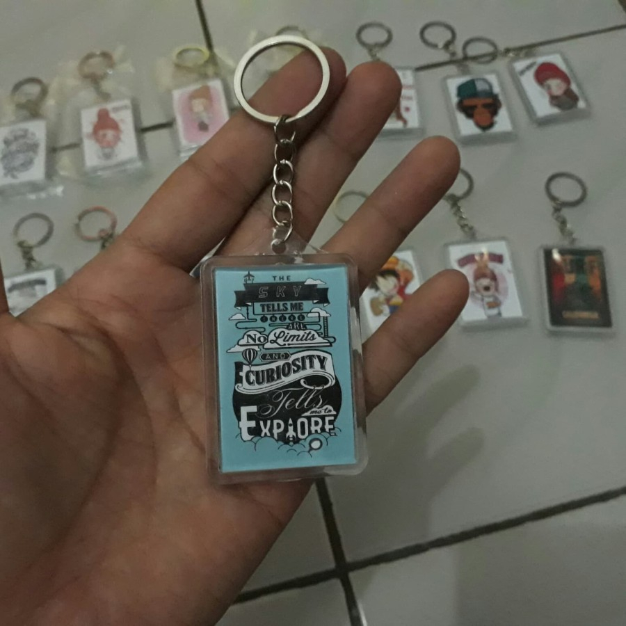 Jual Gantungan Kunci Akrilik Kotak Custom Shopee Indonesia 