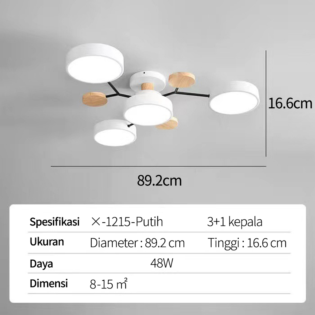 Jual Lampu Plafon 4/6/8 Led E27 Industrial Bahan Besi Untuk Plafon ...