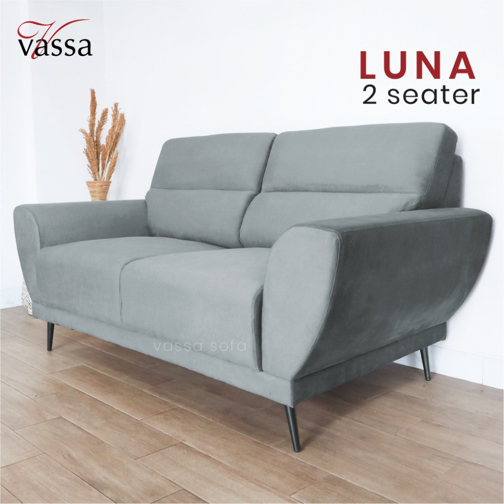 Jual sofa 2 seater modern minimalis tipe LUNA by VASSSA SOFA | Shopee ...