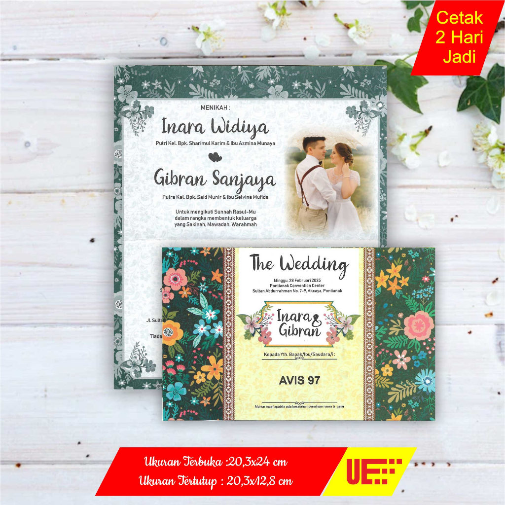 Jual UNDANGAN PERNIKAHAN MURAH MEWAH CANTIK ELEGAN UNIK BLANGKO AVIS 97 ...