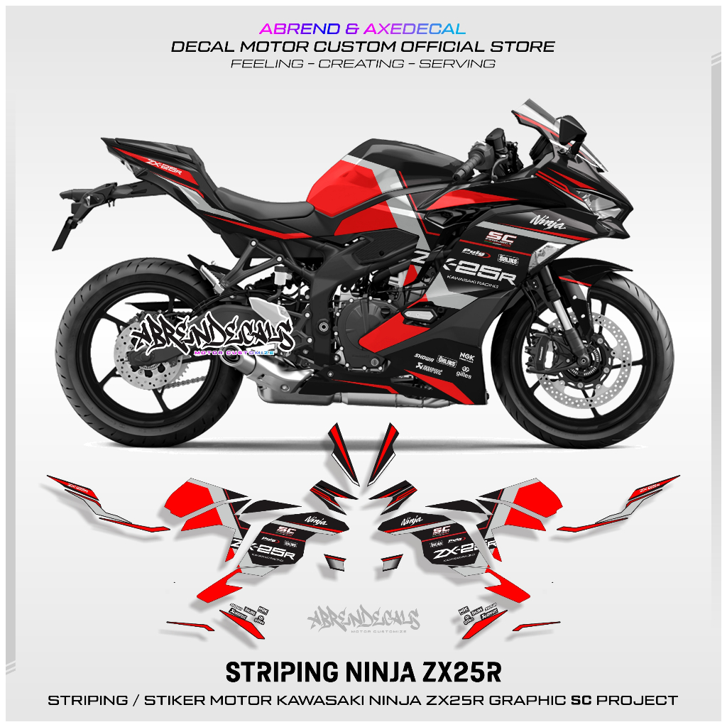 Jual Striping ZX25R SC Project Grafis Custom / Stiker Motor Kawasaki ...