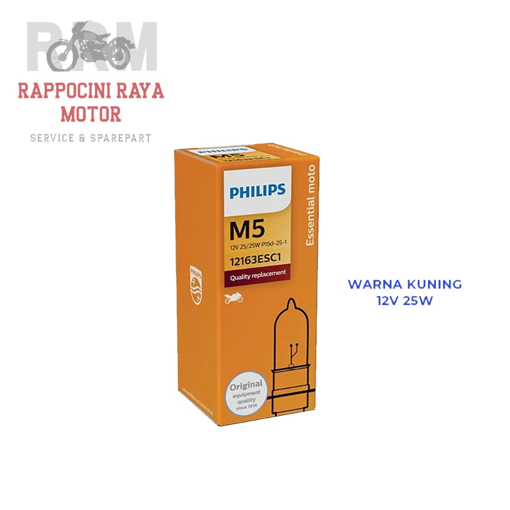 Jual Lampu Bohlam Halogen Motor Philips Essential Moto M5 12v 25W Watt ...