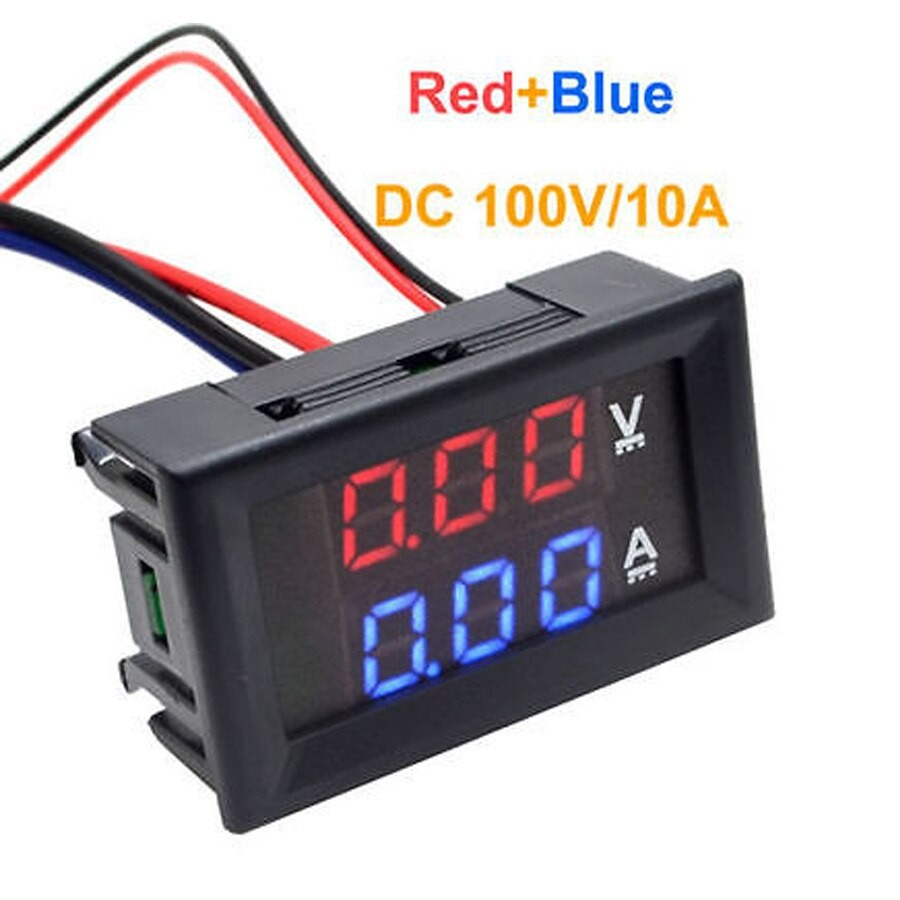 Jual VoltMeter Digital Mini DC 0-100V 10A Ampere Volt Meter Tampilan Ganda | Shopee Indonesia