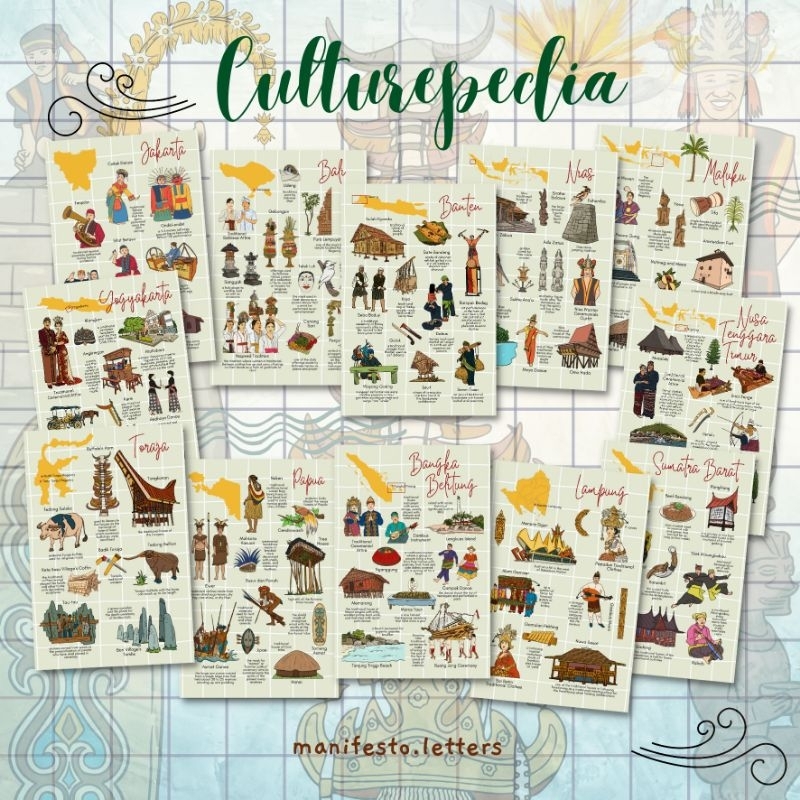 Jual Postcard Seri Culturepedia | Kartu Pos Adat Budaya | Suku ...